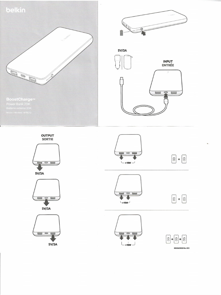Belkin Power Bank 20K Manual | PDF