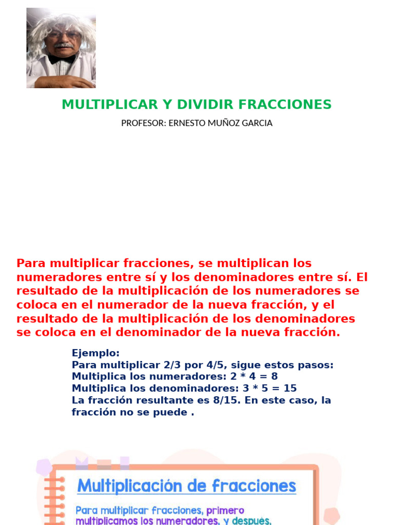 Multiplicar y Dividir Fracciones | PDF