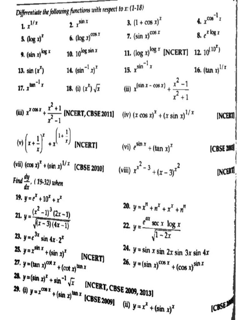 Differentiation of Logarithmic Function | PDF