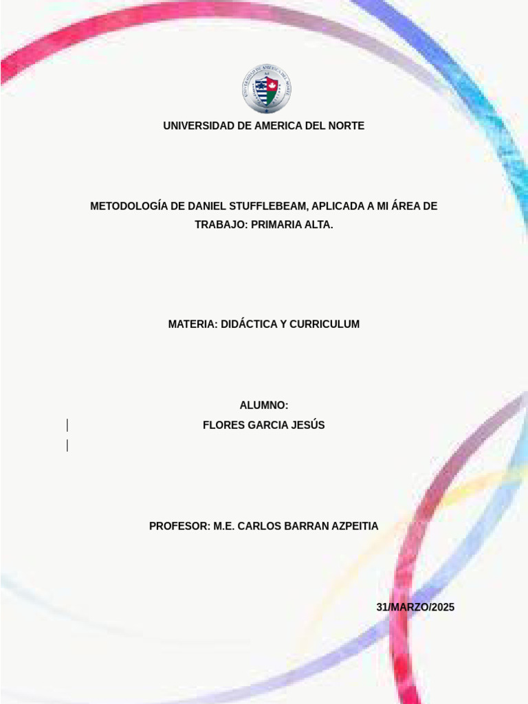 Metodologia de Stufflebeam | PDF | Plan de estudios | Evaluación