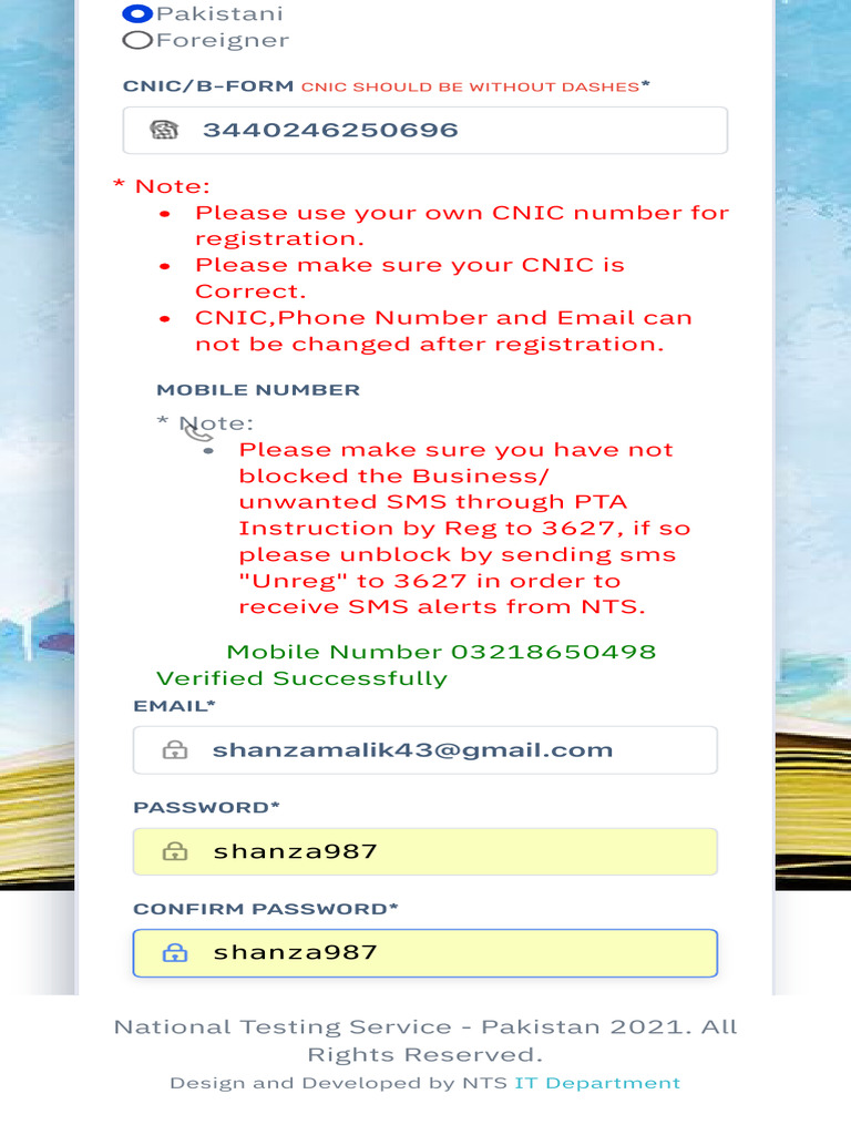 NTS - Candidate (Portal) | PDF