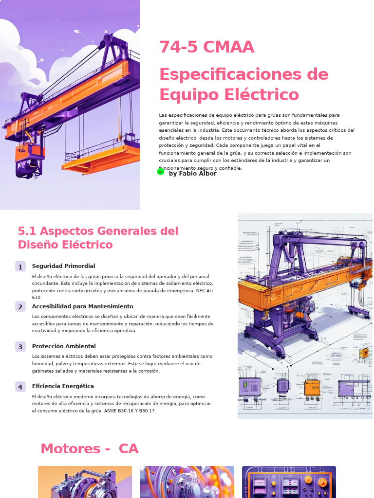 CMAA 74-5 - Especificación Eléctrica | PDF | Ingenieria Eléctrica | Fusible (Eléctrico)