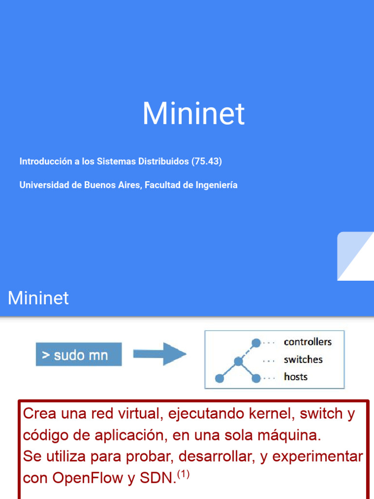 Uso de Mininet | PDF | Protocolos de comunicaciones | Protocolos de internet