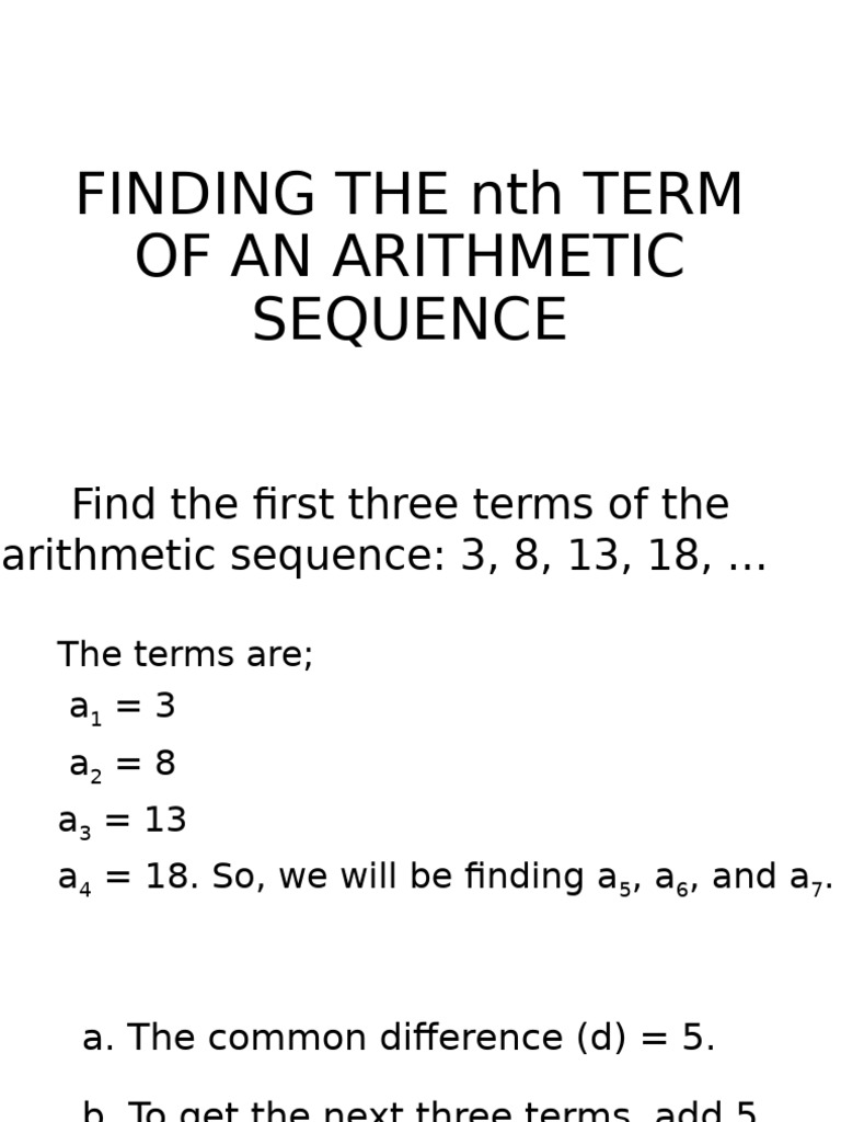 LESSON 2 Finding The NTH Term | PDF