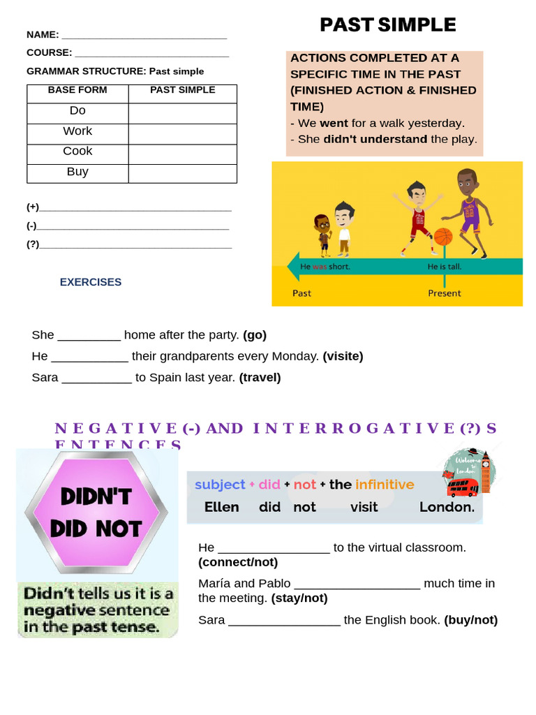 Past Simple Worksheet | PDF