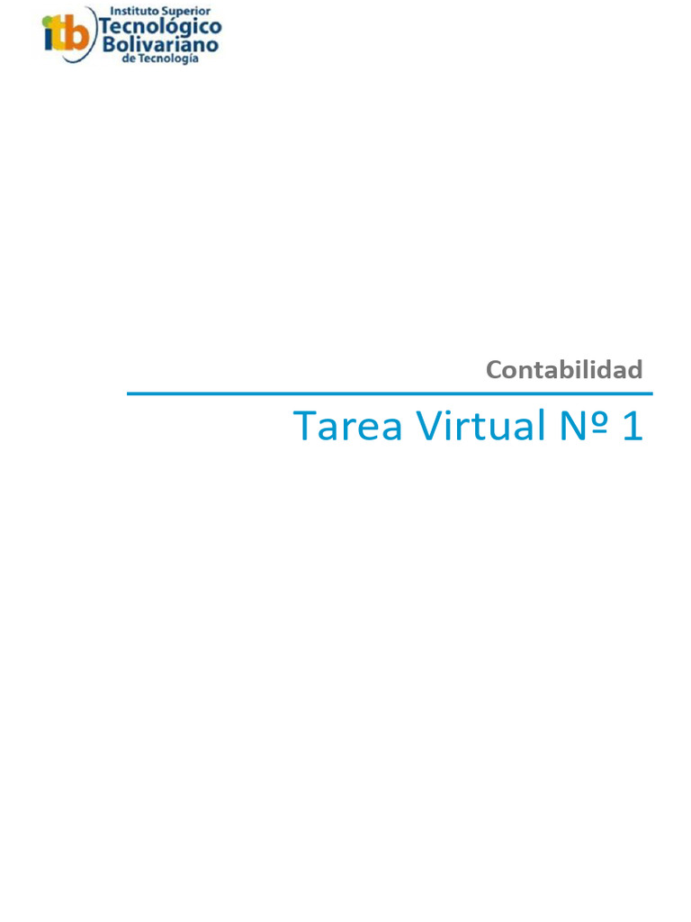 Tarea Virtual 1 Unidad 1 Contabilidad | PDF | Contabilidad | Economias