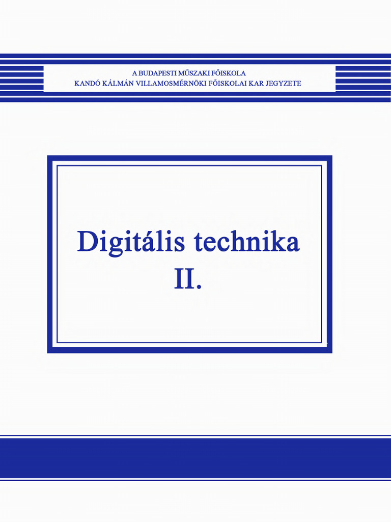 Ámonné Jávorszky Márta, Kármán Péter, Mohos Pál, Zsom Gyula - Digitális Technika II. (OCR) | PDF