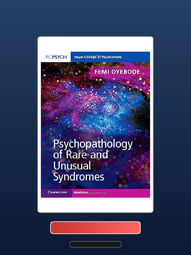 Complete Bundle Psychopathology of Rare and Unusual Syndromes Ebook and ...