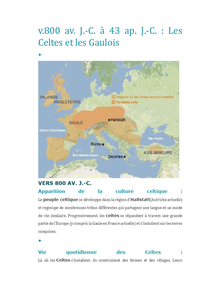 Histoire des Celtes et Gaulois (800 av. J.-C.) | PDF | Gaule | Celtes
