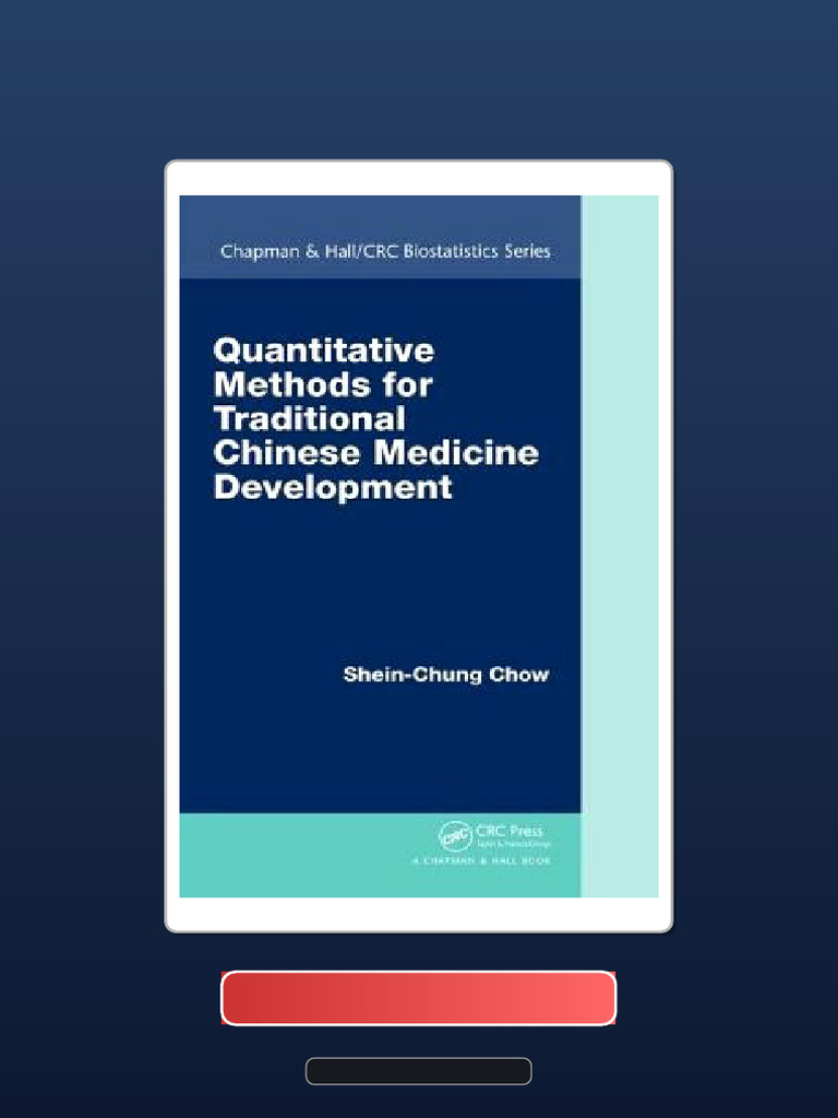 Complete Bundle Quantitative Methods For Traditional Chinese Medicine Development Ebook and ...