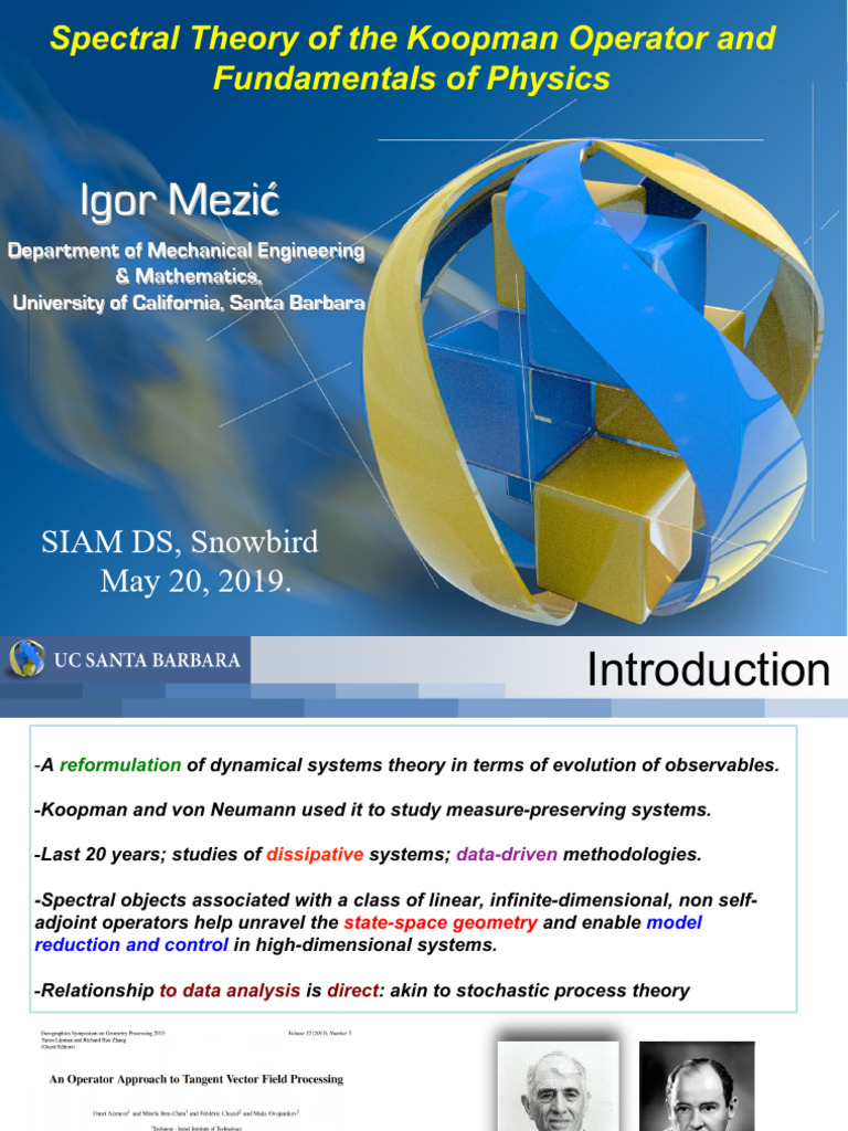 Spectral Theory of The Koopman Operator and | PDF