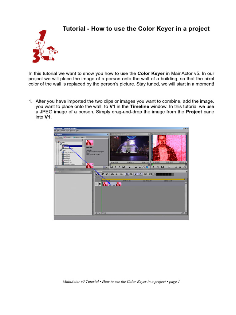 MainActor v5 Color Keyer Tutorial | PDF | Button (Computing) | Computing