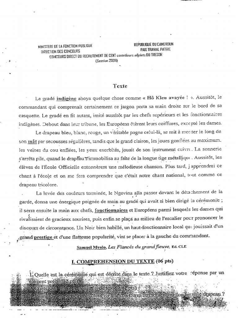 Tresors Comprehension 2009 | PDF