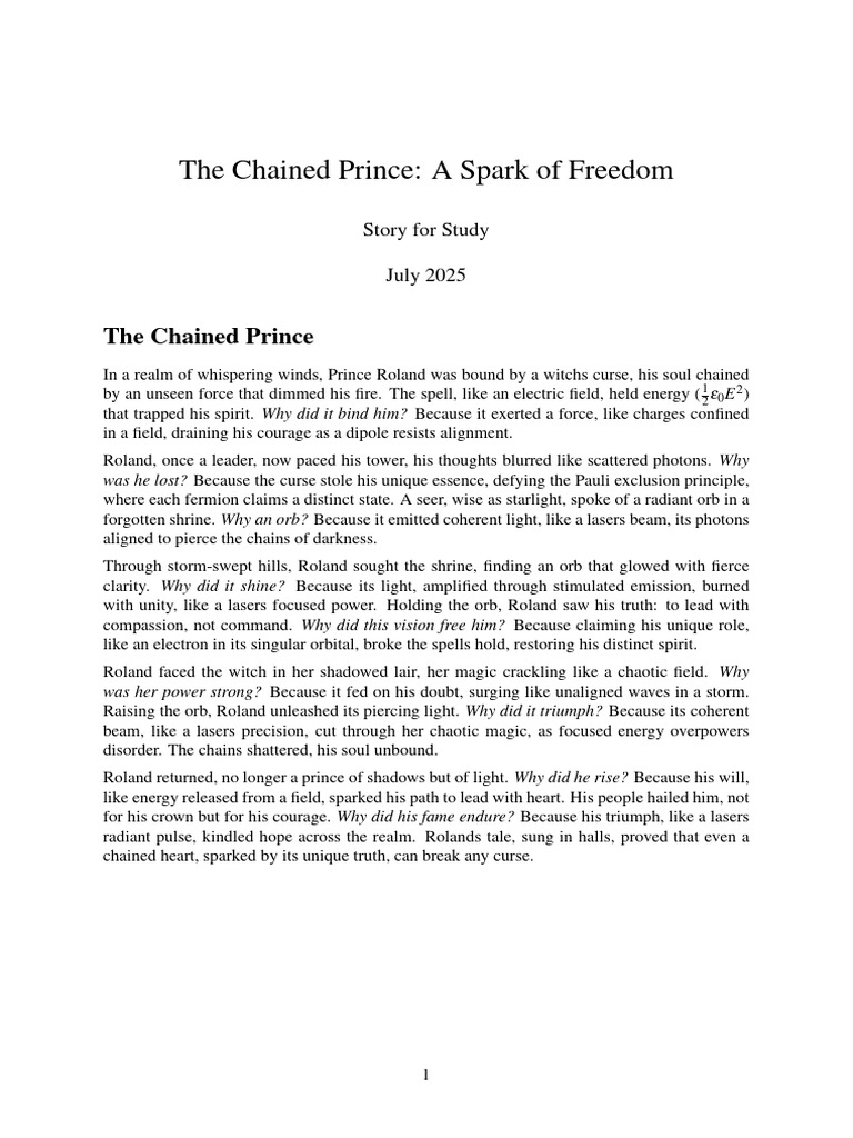 The Chained Prince - A Spark of Freedom | PDF