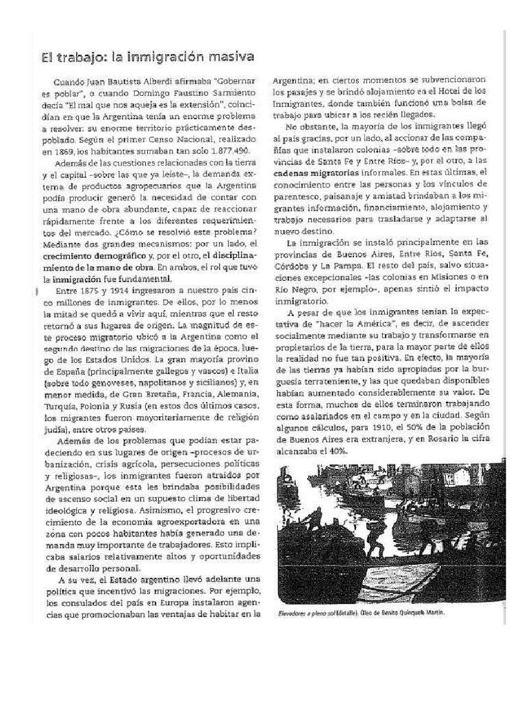 La Inmigracion | PDF
