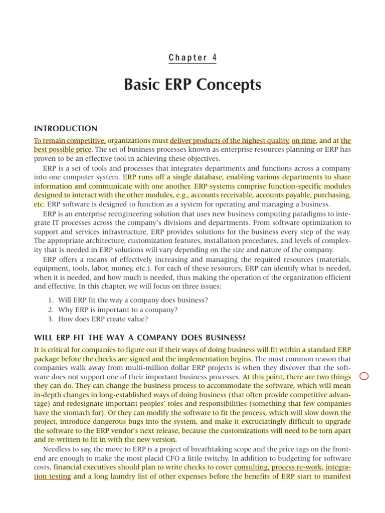 Understanding ERP Systems and Benefits | PDF | Enterprise Resource ...