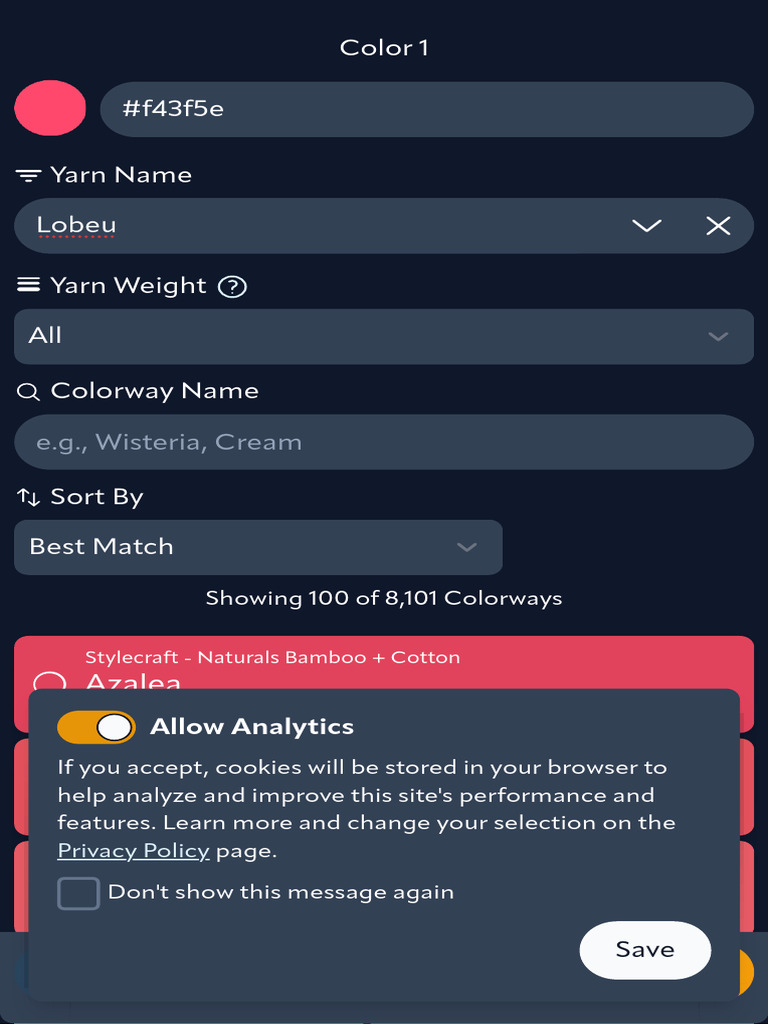Yarn Color Palette Generator | PDF