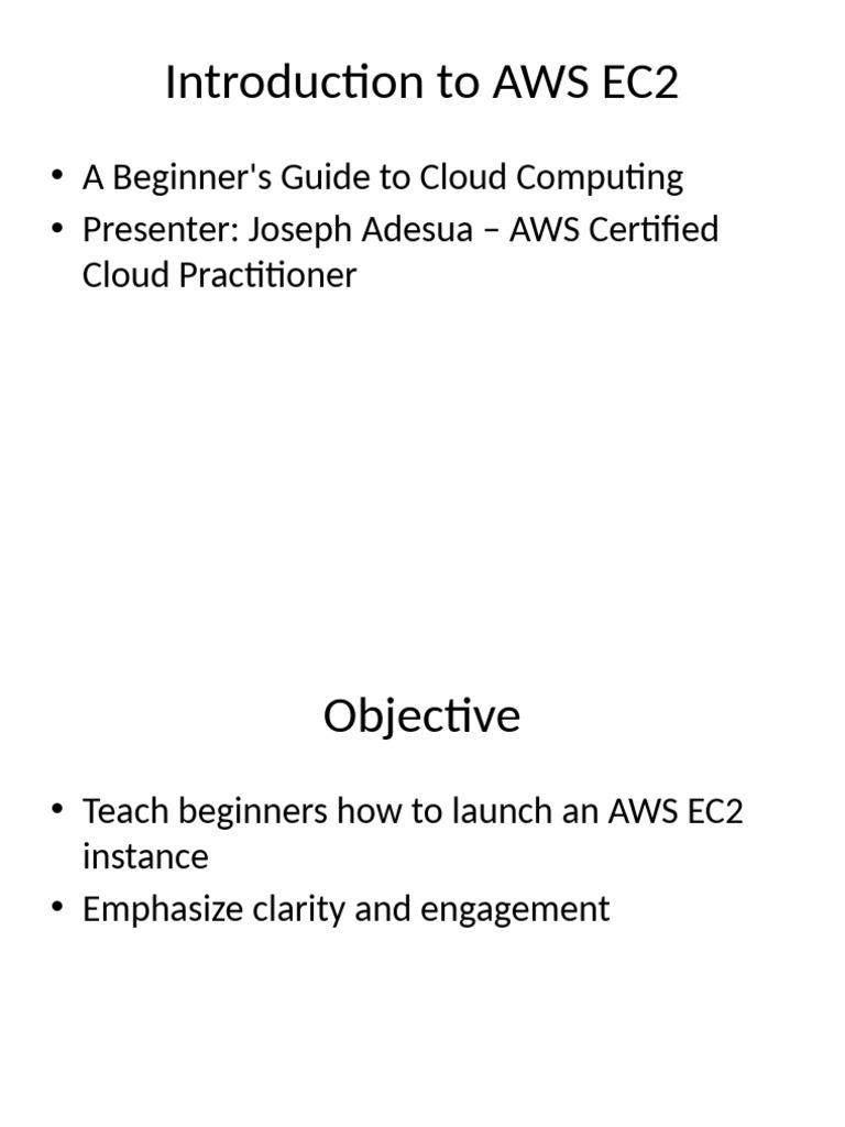 Introduction to AWS EC2 for Beginners | PDF