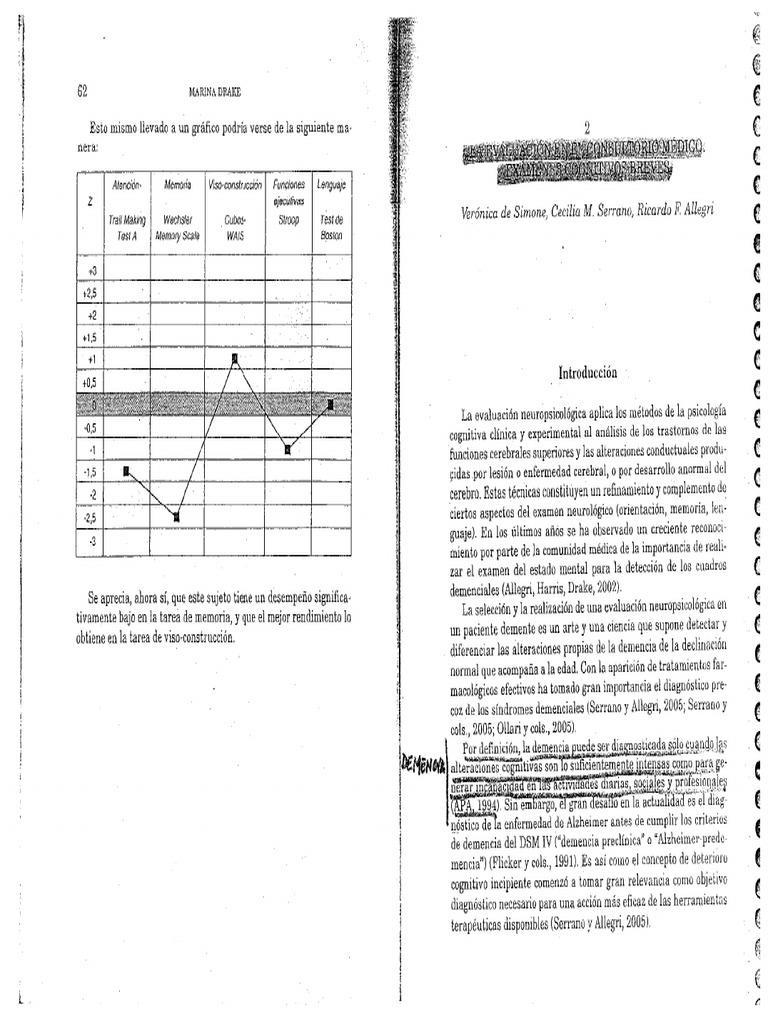 Burín-Evaluacion-Neuropsicologica-de-Adultos CAPITULO 2 | PDF