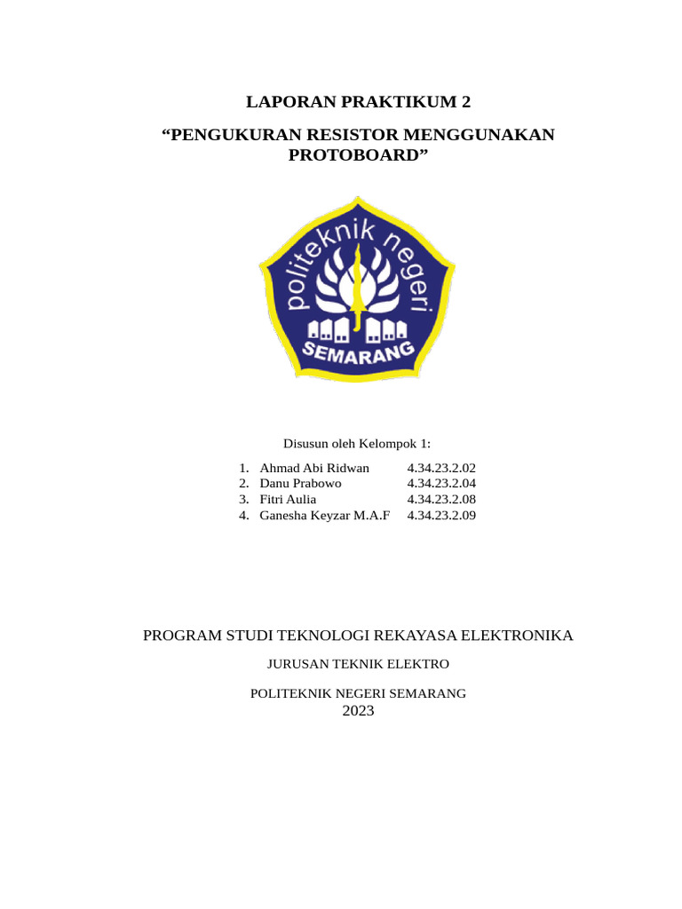 Pengukuran Resistor: Seri dan Paralel | PDF | Units Of Measurement ...
