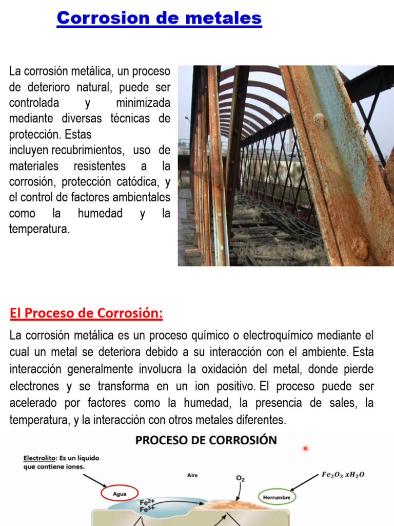 Técnicas de Protección contra Corrosión Metálica | PDF | Corrosión ...