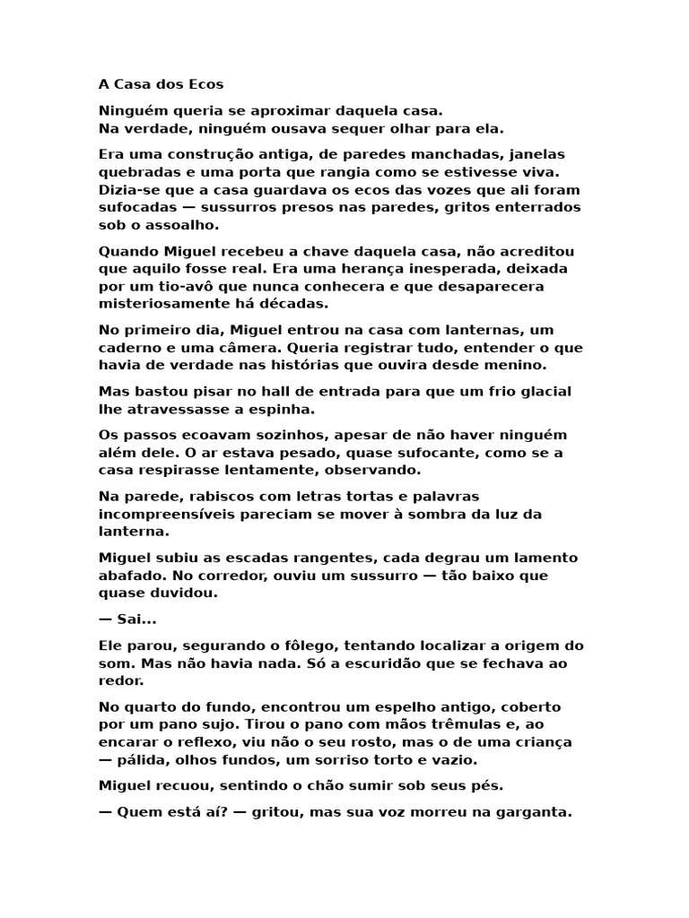 A Casa dos Ecos | PDF