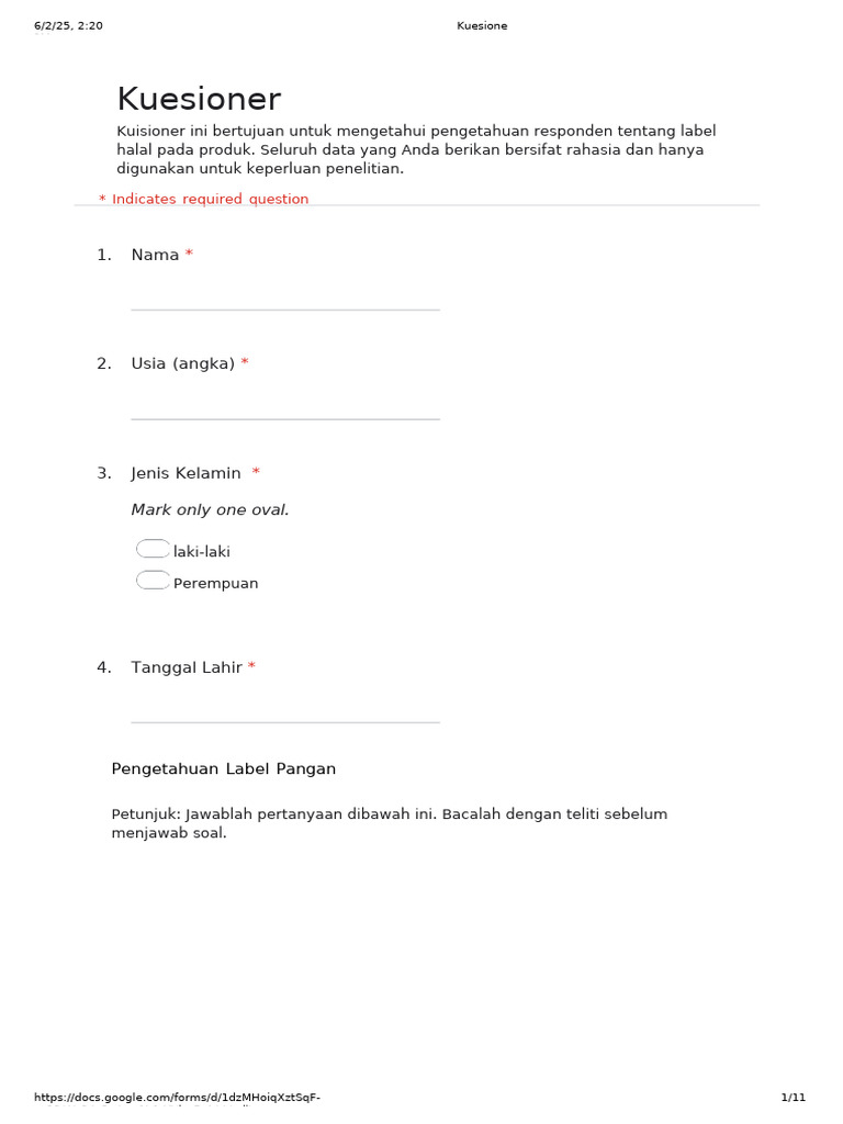 Untitled Form - Google Forms | PDF