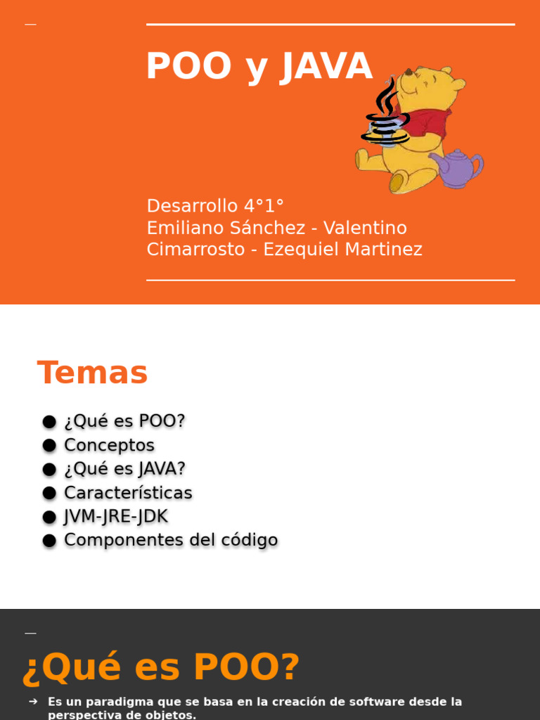 POO y JAVA | PDF | Java (lenguaje de programación) | Programación orientada a objetos