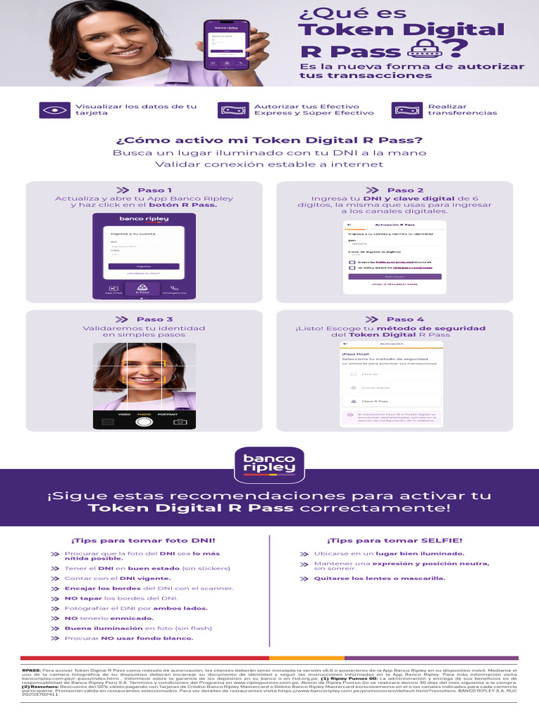 Activar Token Digital R Pass | PDF | Bancos | Tarjeta de débito