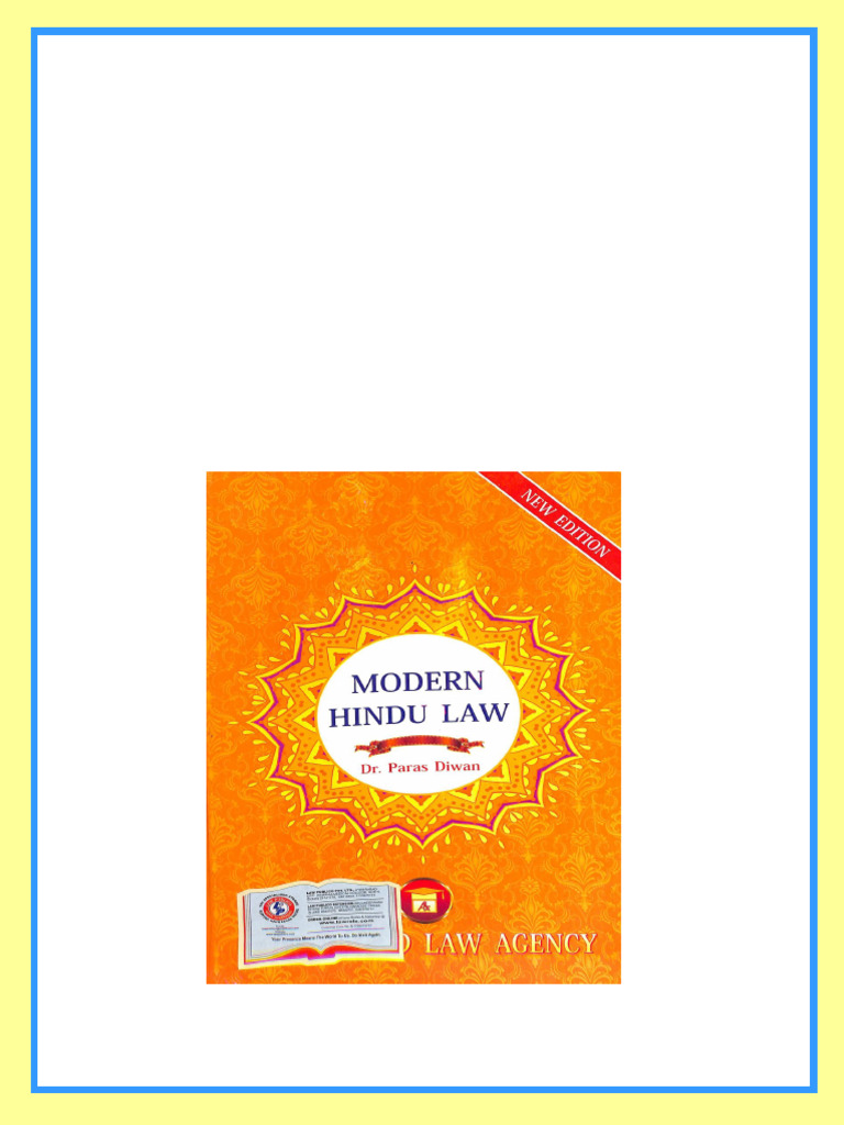Modern Hindu law 24th Edition Paras Diwan pdf download | PDF Modern Hindu law 24th Edition Paras Diwan pdf download | PDF