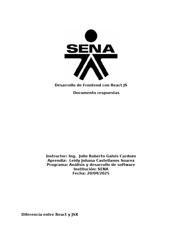 Desarrollo de React Con Js | PDF | Script Java | Modelo de objeto de documento