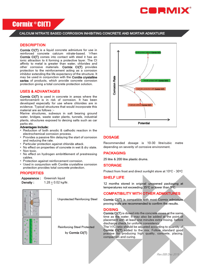 TDS-En-Cormix CI (T) - Rev 008 Dec19 | PDF | Corrosion | Concrete