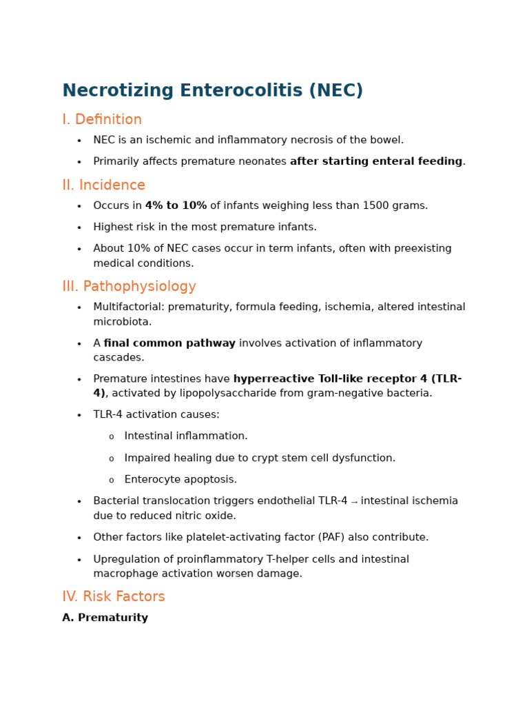 Understanding Necrotizing Enterocolitis (NEC) | PDF | Necrosis ...