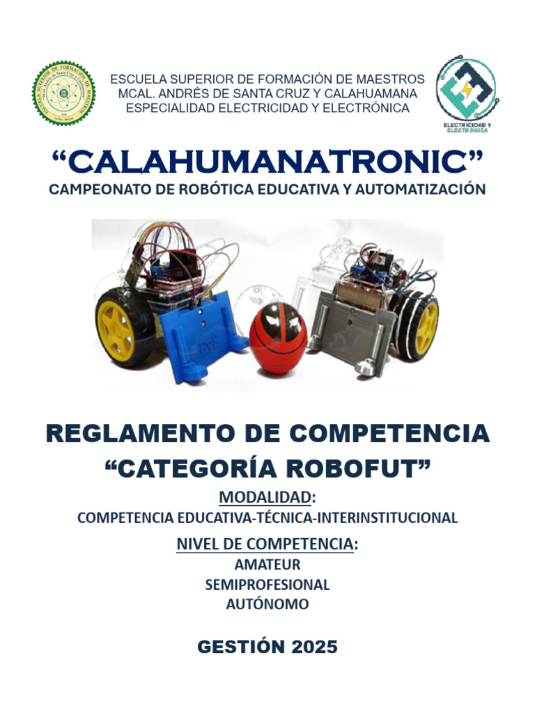 Reglamento Competencia Robofut 2025 | PDF | Asociación de Futbol | Robot