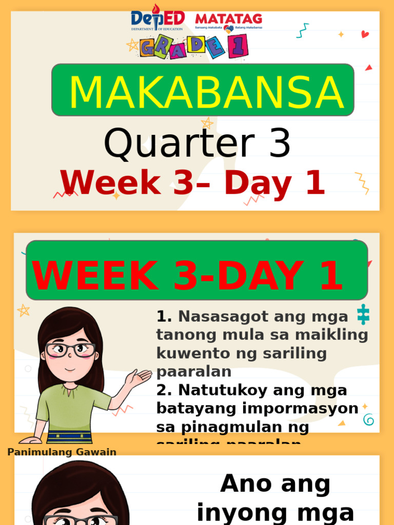 Makabansa w3 Day 1 | PDF
