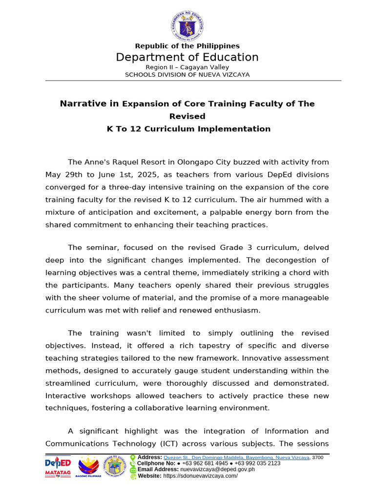 Narrative Expansion New | PDF | Curriculum | Educational Technology