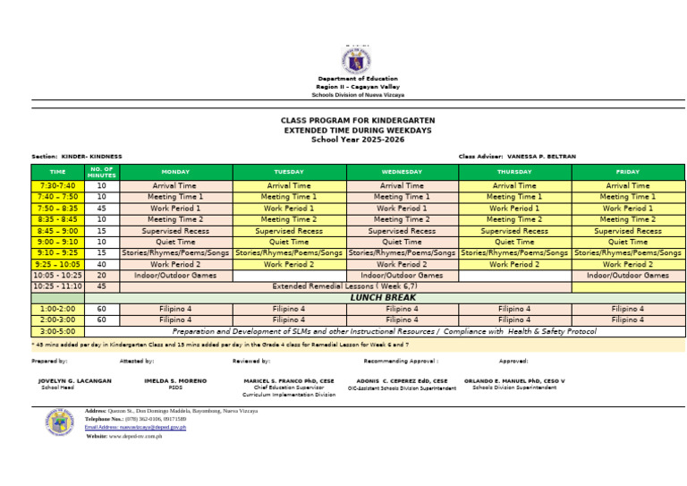 VANE-extension Class Program - 2025-2026 | PDF | Youth | Schools