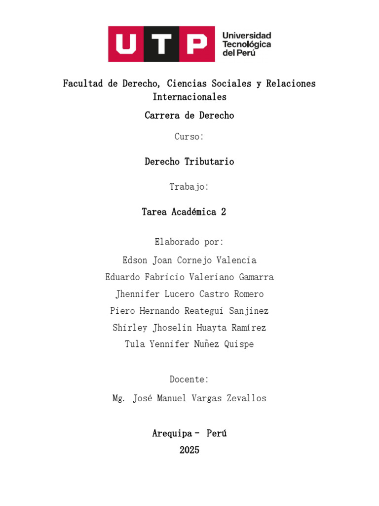 TA2 Derecho Tributario Final (1) - 1 | PDF | Estatuto de limitaciones | Pagos