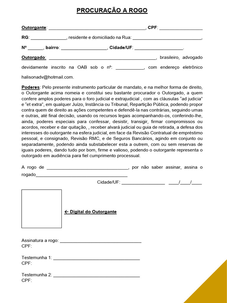 Procuracao a Rogo | PDF