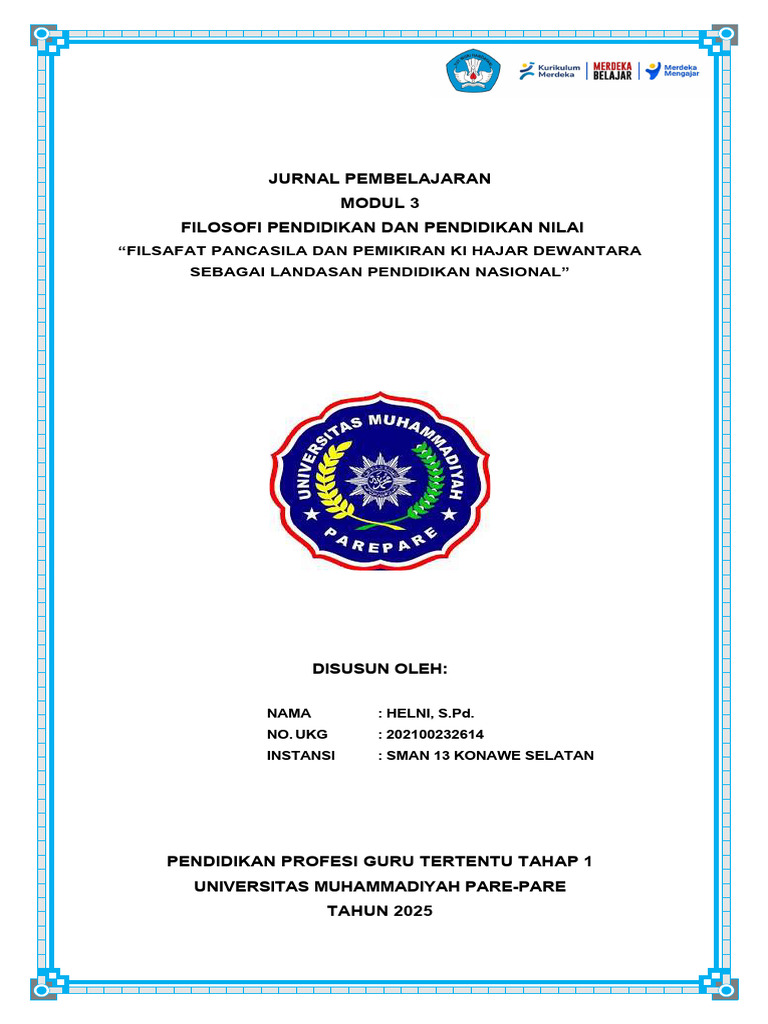 Helni, S.PD - 202100232614 - "Filsafat Pancasila Dan Pemikiran Ki Hajar ...