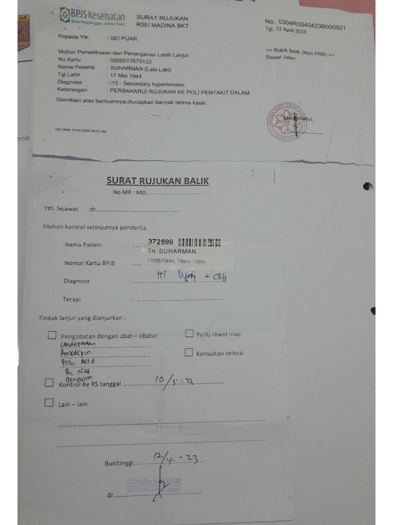 3.7.2.a.4 Surat Rujuk Balik | PDF