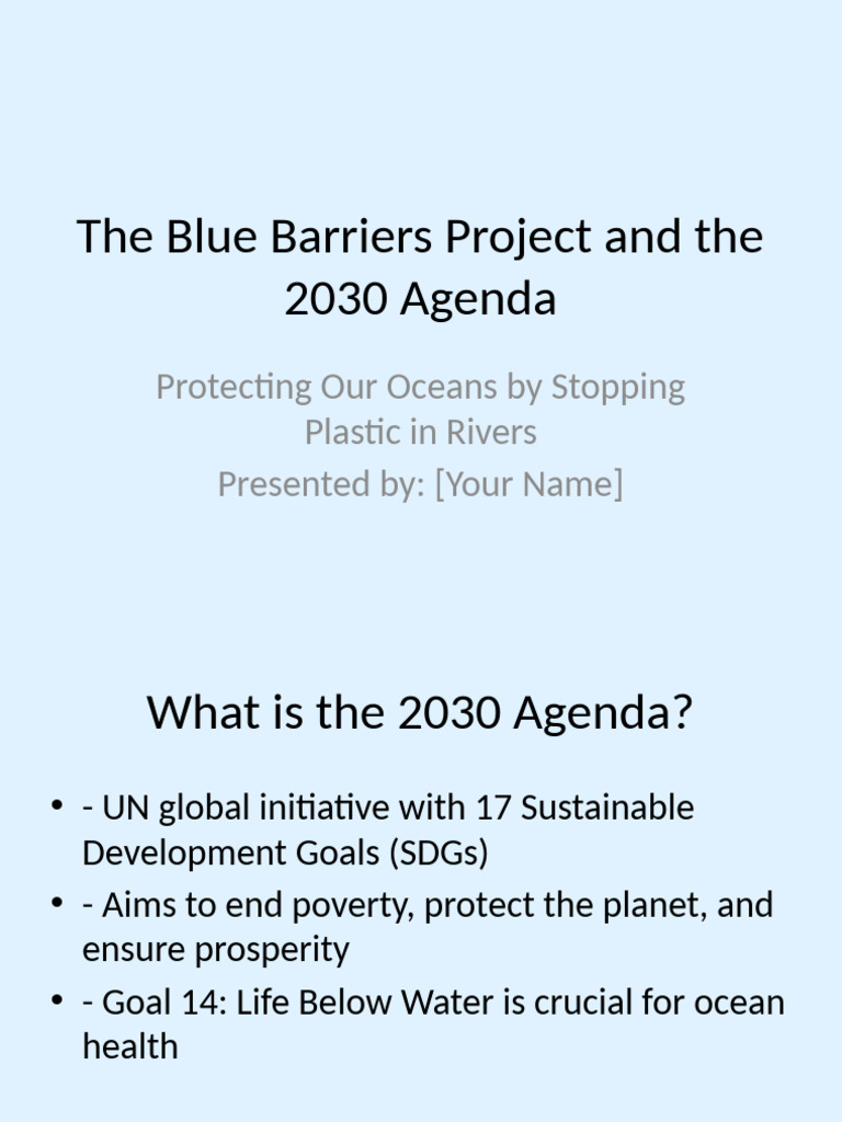 Blue Barriers Presentation With Notes | PDF