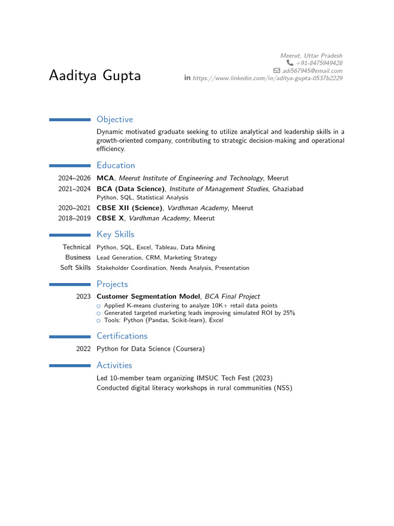 Aditya Resume | PDF