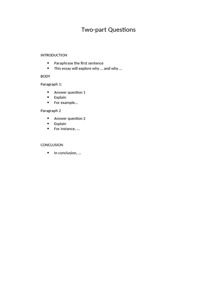 Two Part Questions | PDF