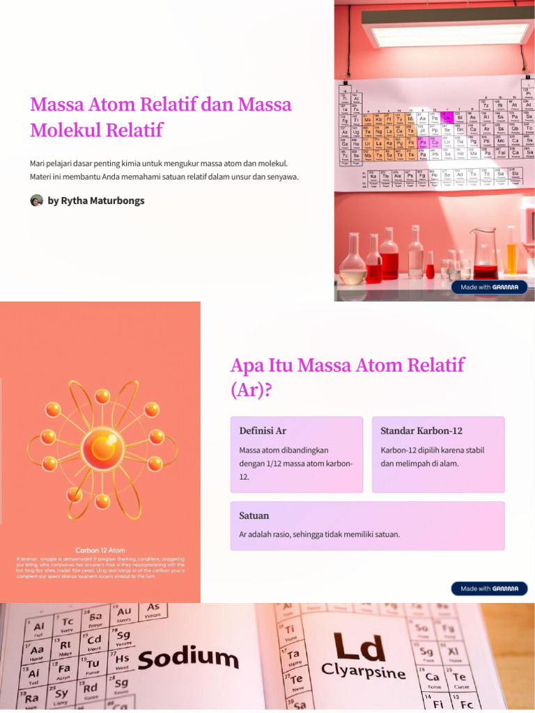 Memahami Massa Atom dan Molekul Relatif | PDF