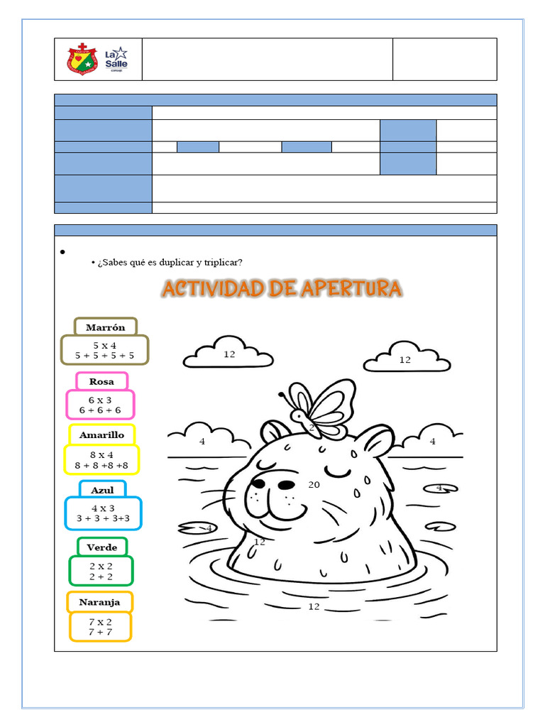 Relación Adición y Multiplicación | PDF | Multiplicación | Matemática ...