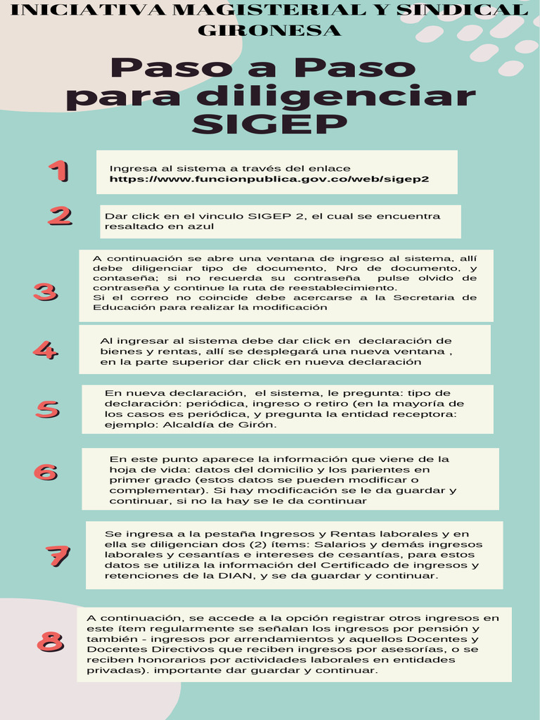 Guía para Diligenciar SIGEP 2 | PDF | Economias