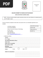 Unima Odel Application Form | PDF