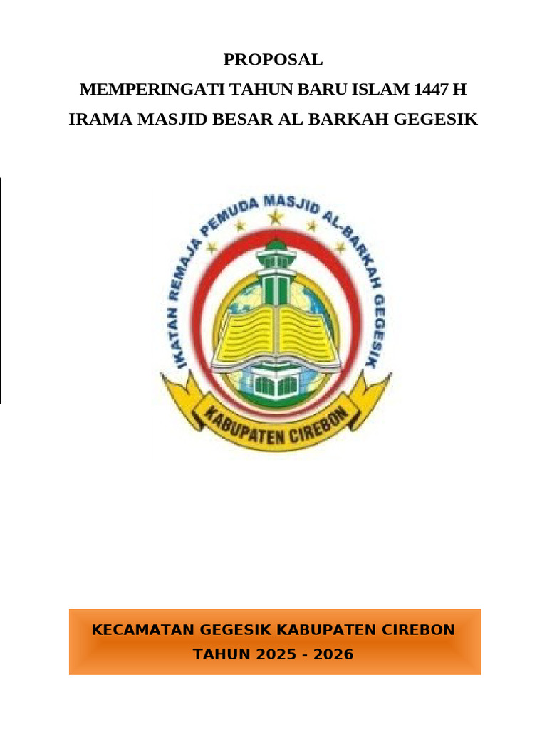 Proposal 1 Muharram 1447 2025 DKM | PDF