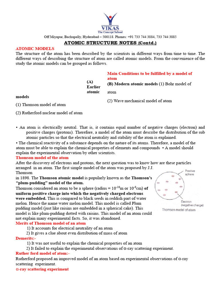 Structure of Atom (Part - 2) | PDF | Atoms | Electromagnetic Radiation